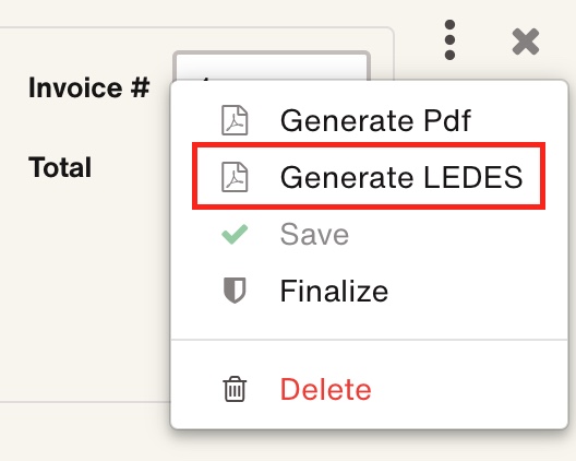 Create LEDES 1998B Bills – Filevine Help Center