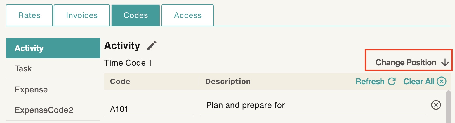 Billing Code Set Management – Filevine Help Center