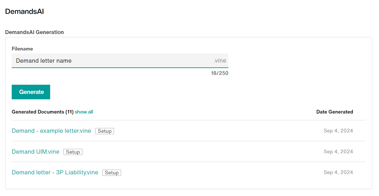 DemandsAI – Filevine Help Center