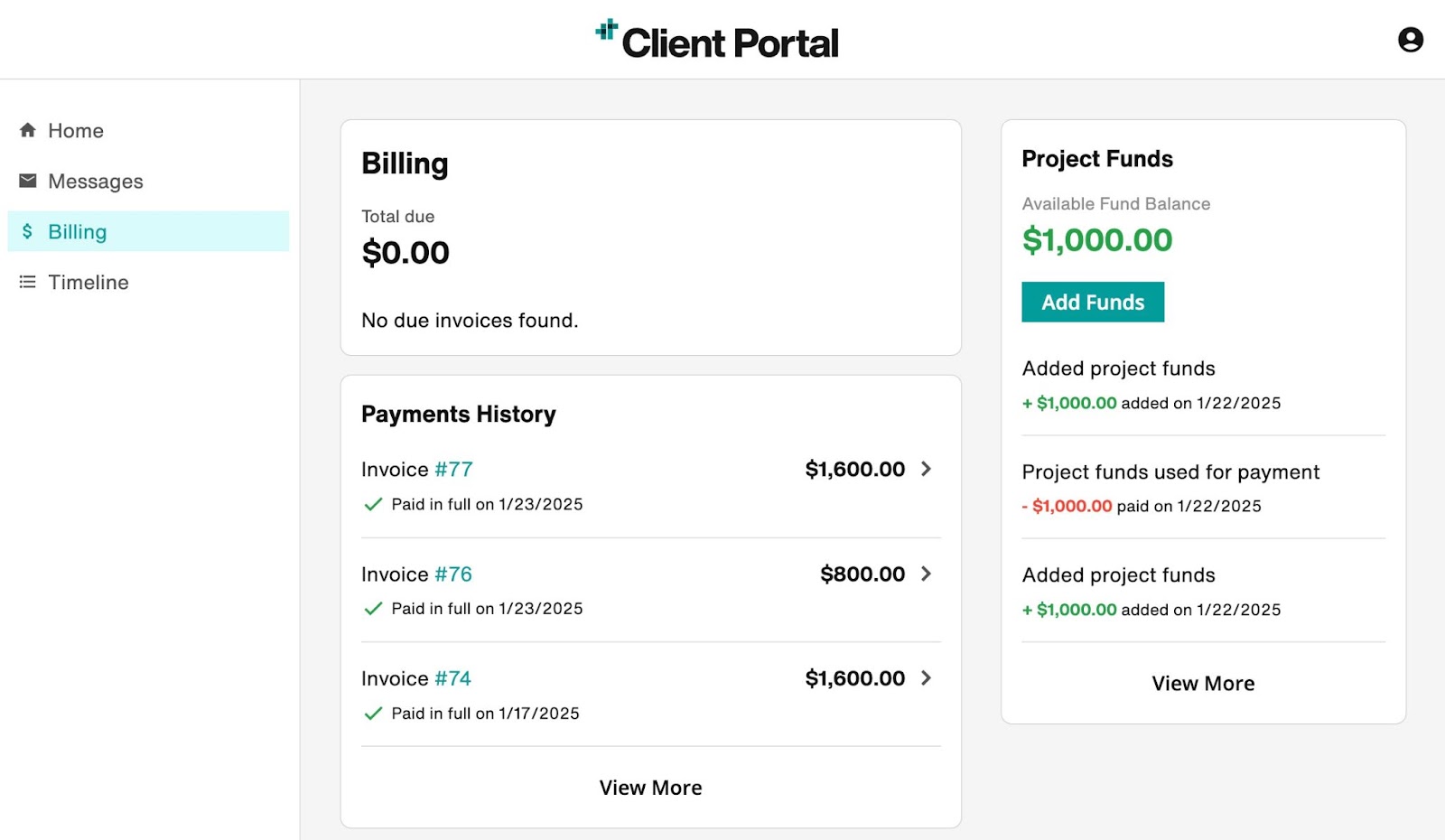 Client Portal Billing – Filevine Help Center