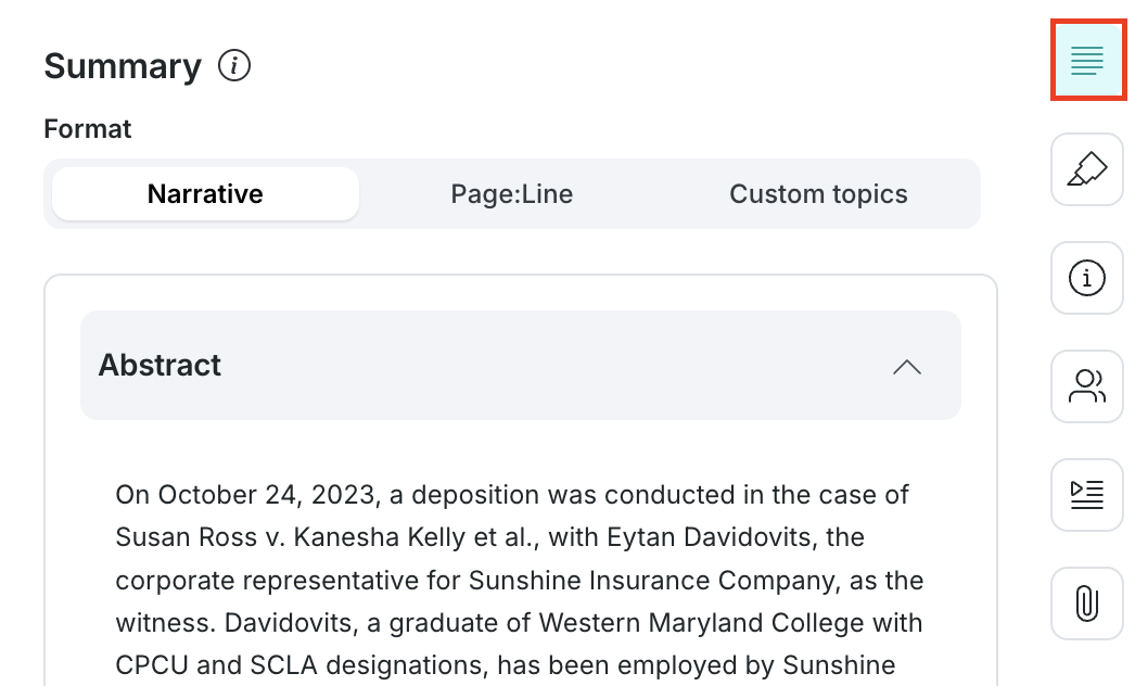 Deposition Summaries – Filevine Help Center