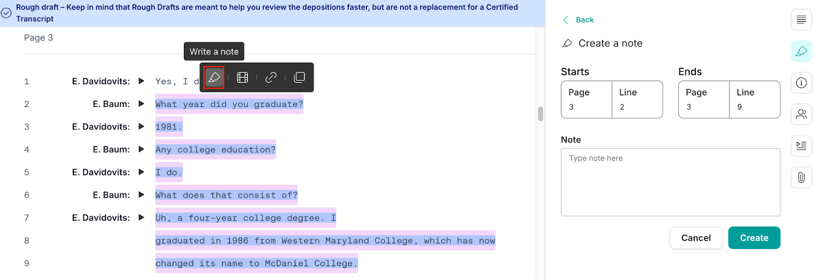 Working With Transcripts Filevine Help Center