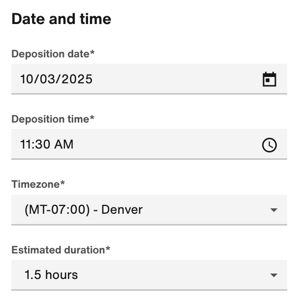 Schedule Hosted Depositions in Filevine (BETA) – Filevine Help Center