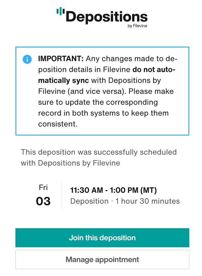 Schedule Hosted Depositions in Filevine (BETA) – Filevine Help Center