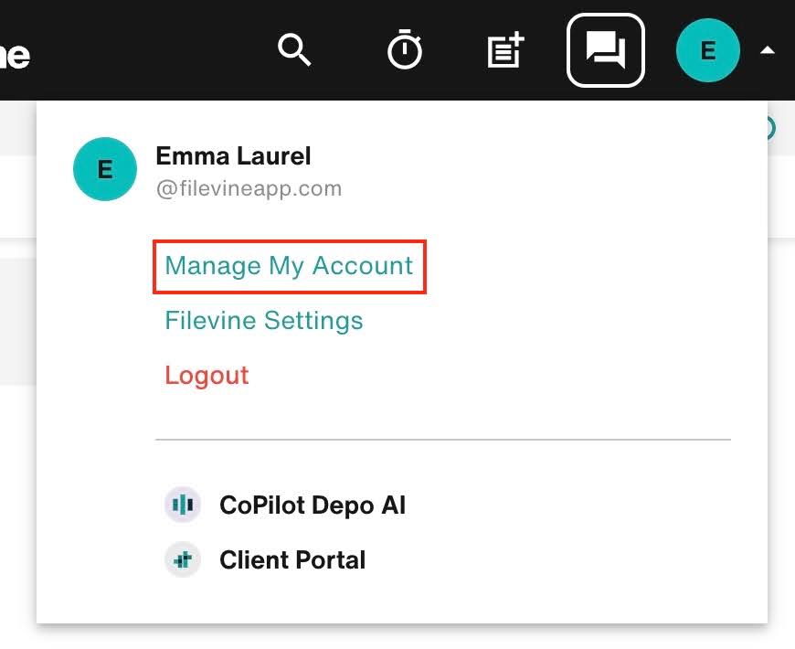 Account Manager: Profile Settings – Filevine Help Center