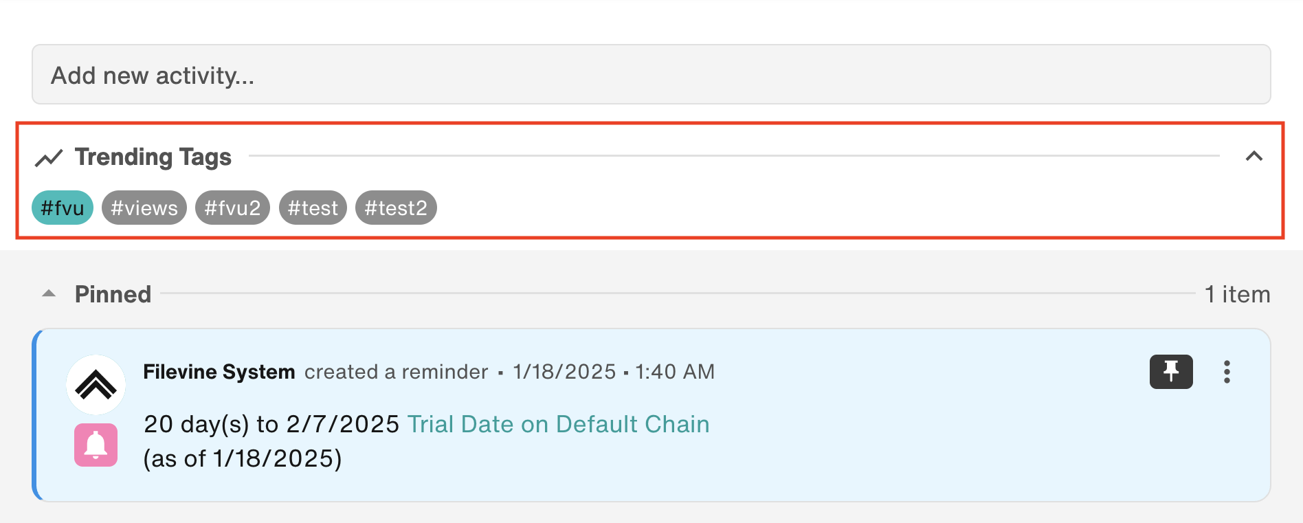 Activity Feed – Filevine Help Center
