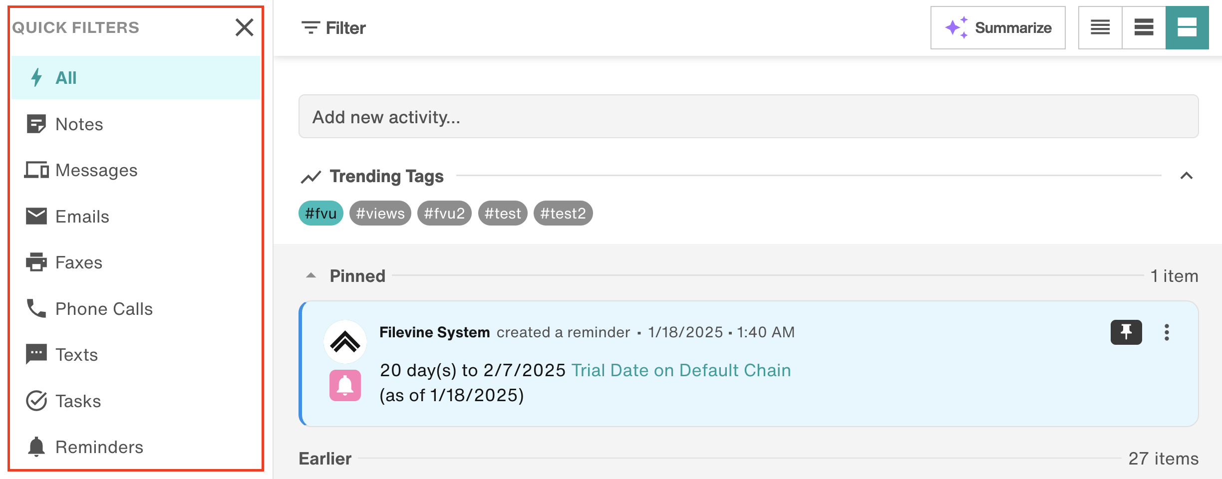 Activity Feed – Filevine Help Center
