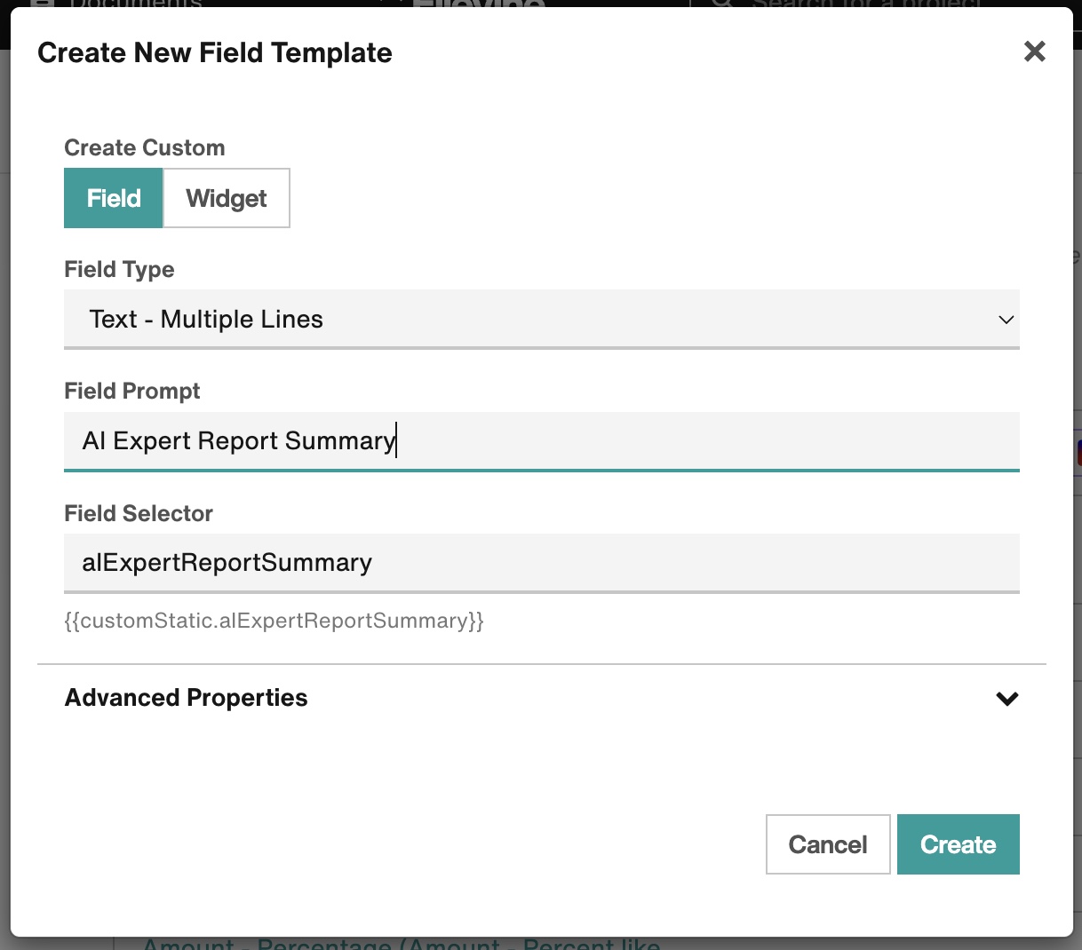 Setup AI Fields – Filevine Help Center